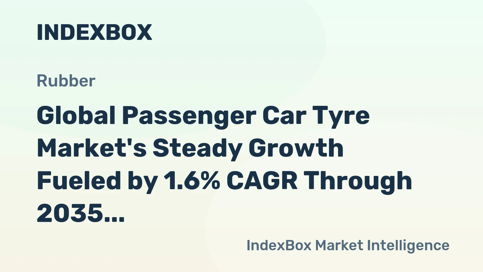 Global Passenger Car Tyre Market's Steady Growth Fueled by 1.6% CAGR Through 2035