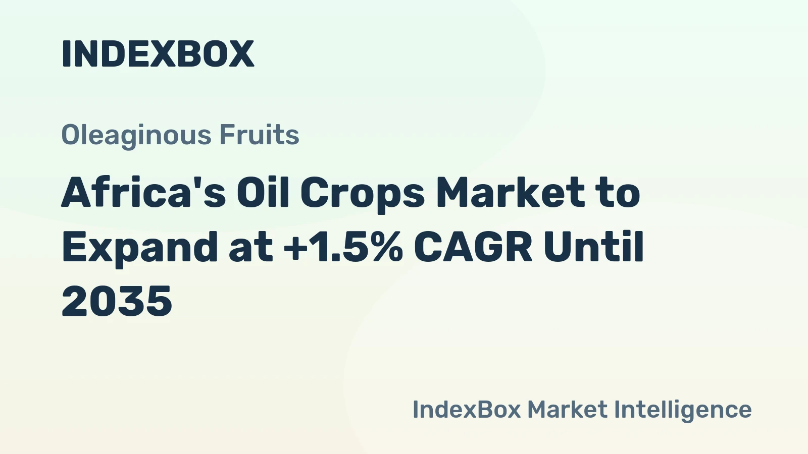 Africa's Oil Crops Market to Expand at +1.5% CAGR Until 2035