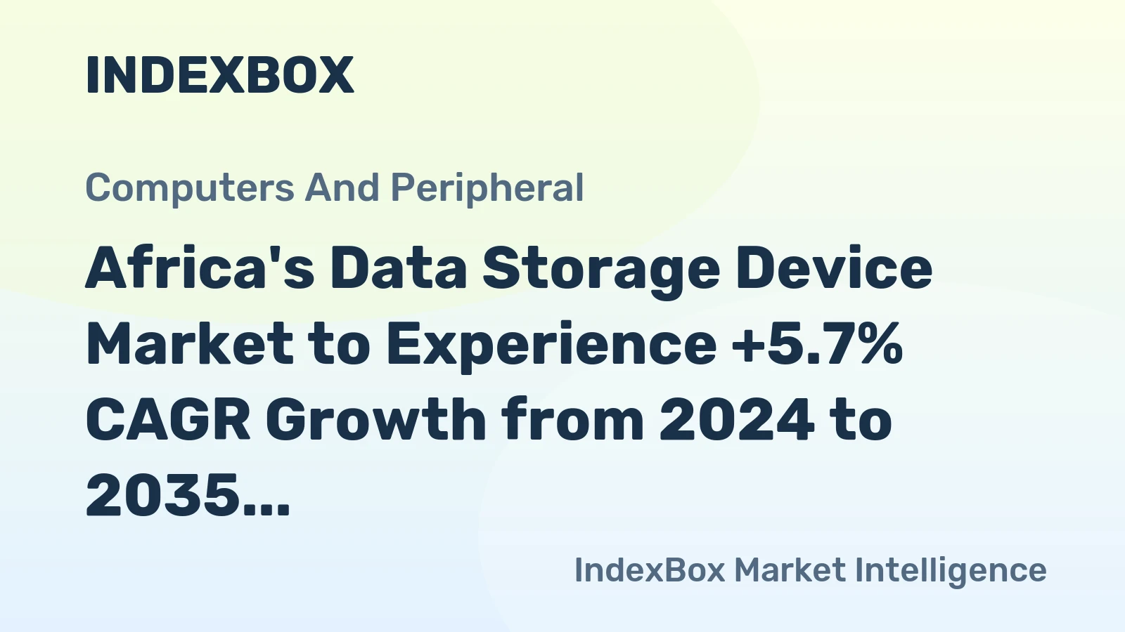 Africa's Data Storage Device Market to Experience +5.7% CAGR Growth from 2024 to 2035, Reaching 16M Units