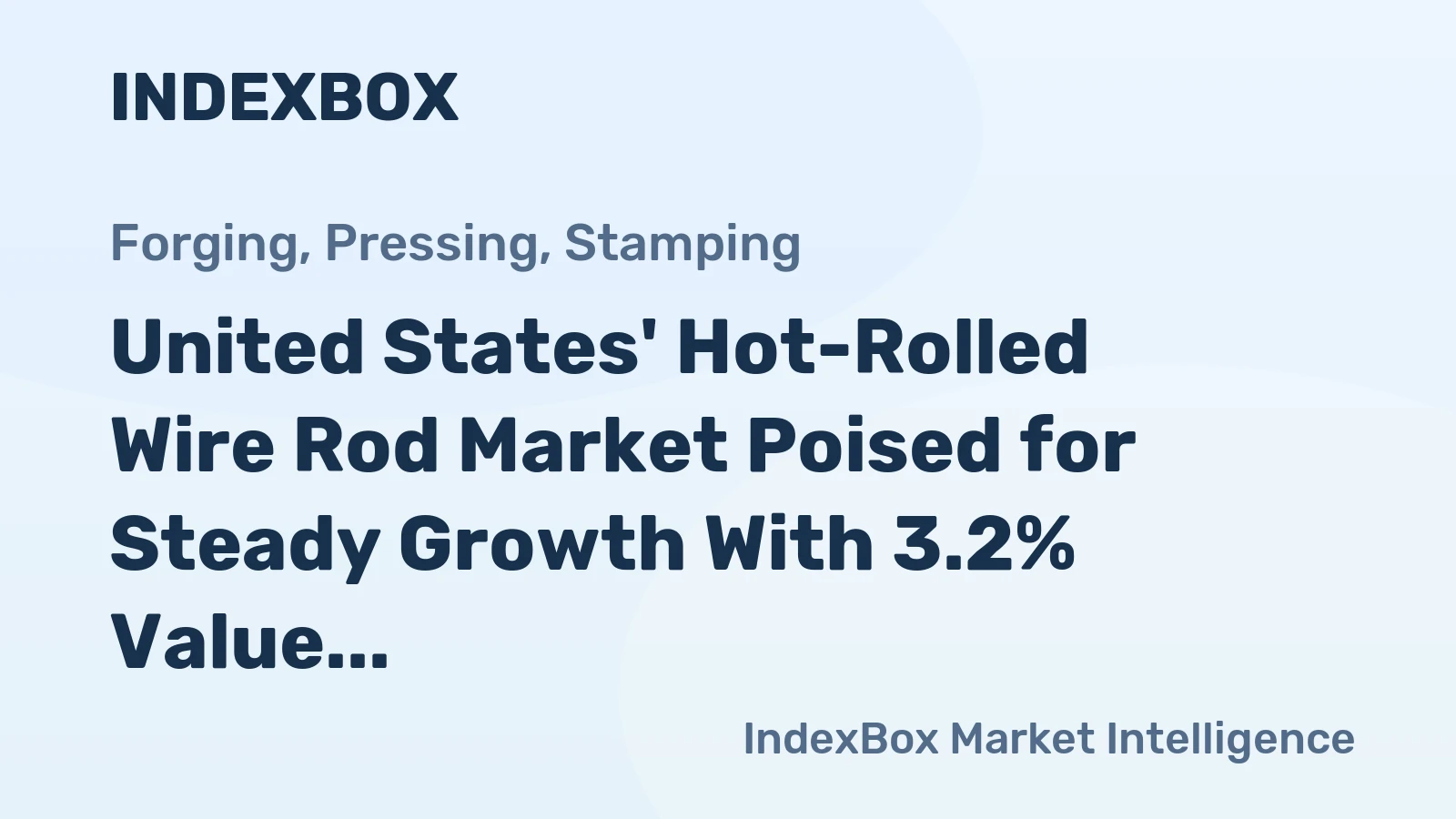 United States' Hot-Rolled Wire Rod Market Poised for Steady Growth With 3.2% Value CAGR