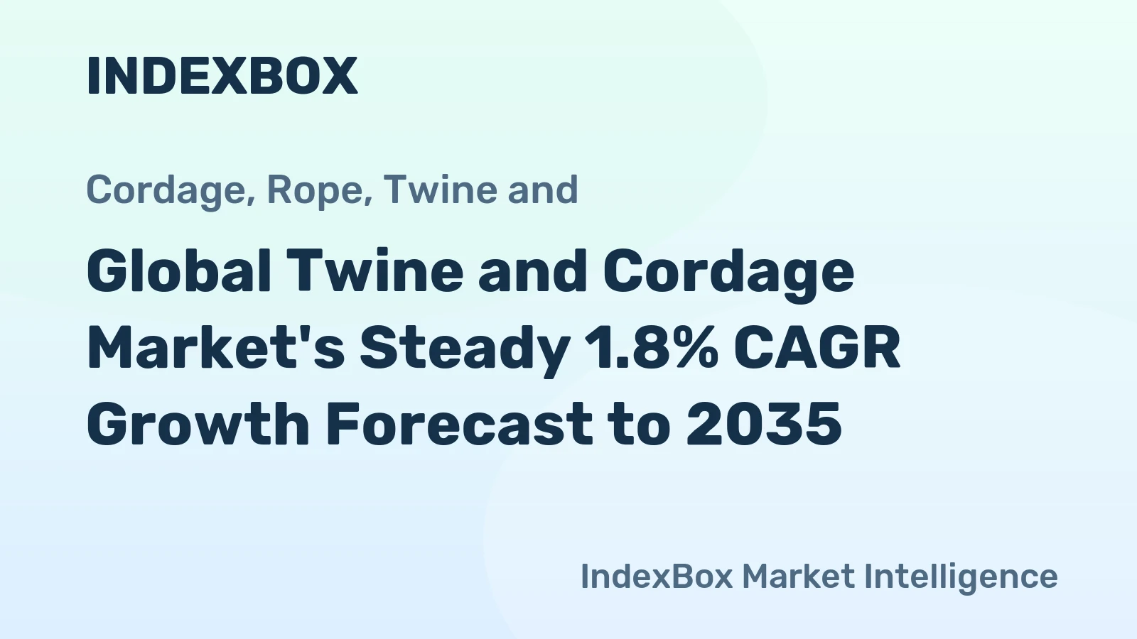 Global Twine and Cordage Market's Steady 1.8% CAGR Growth Forecast to 2035