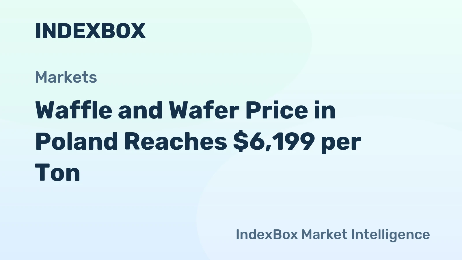 Waffle and Wafer Price in Poland Reaches $6,199 per Ton