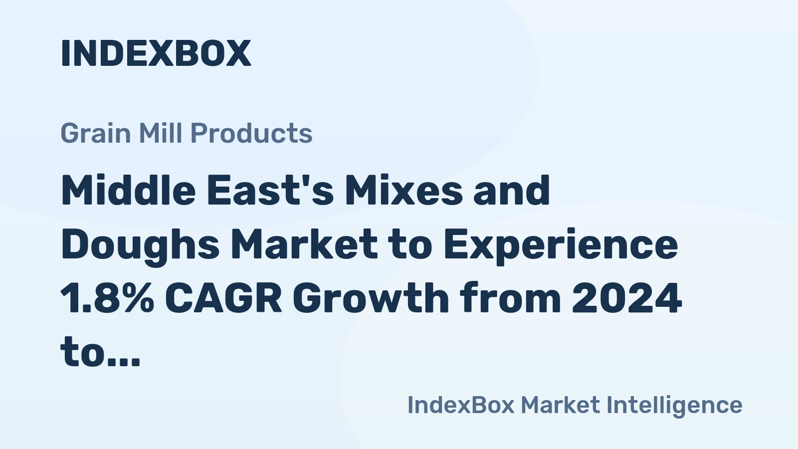 Middle East's Mixes and Doughs Market to Experience 1.8% CAGR Growth from 2024 to 2035, Reaching $2.6B