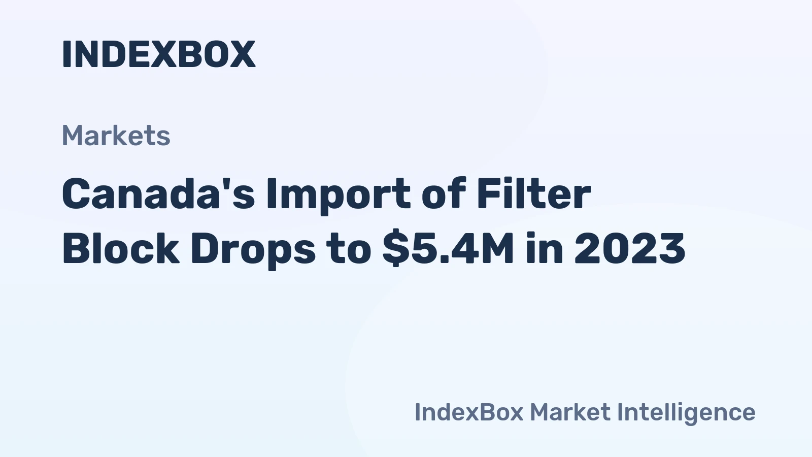 Canada's Import of Filter Block Drops to $5.4M in 2023