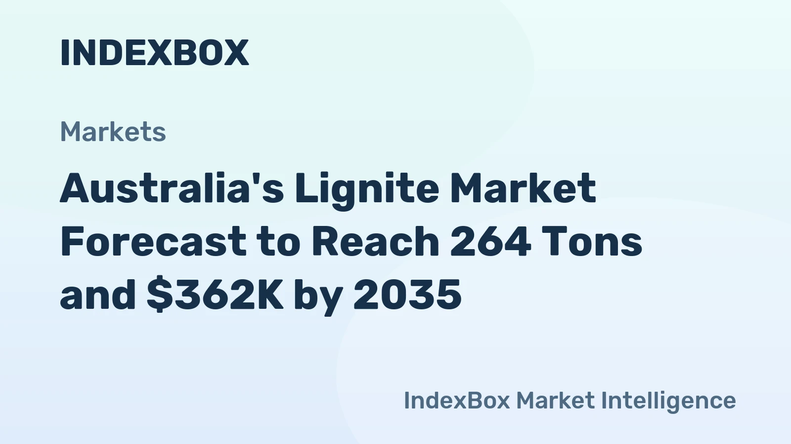 Australia's Lignite Market Forecast to Reach 264 Tons and $362K by 2035
