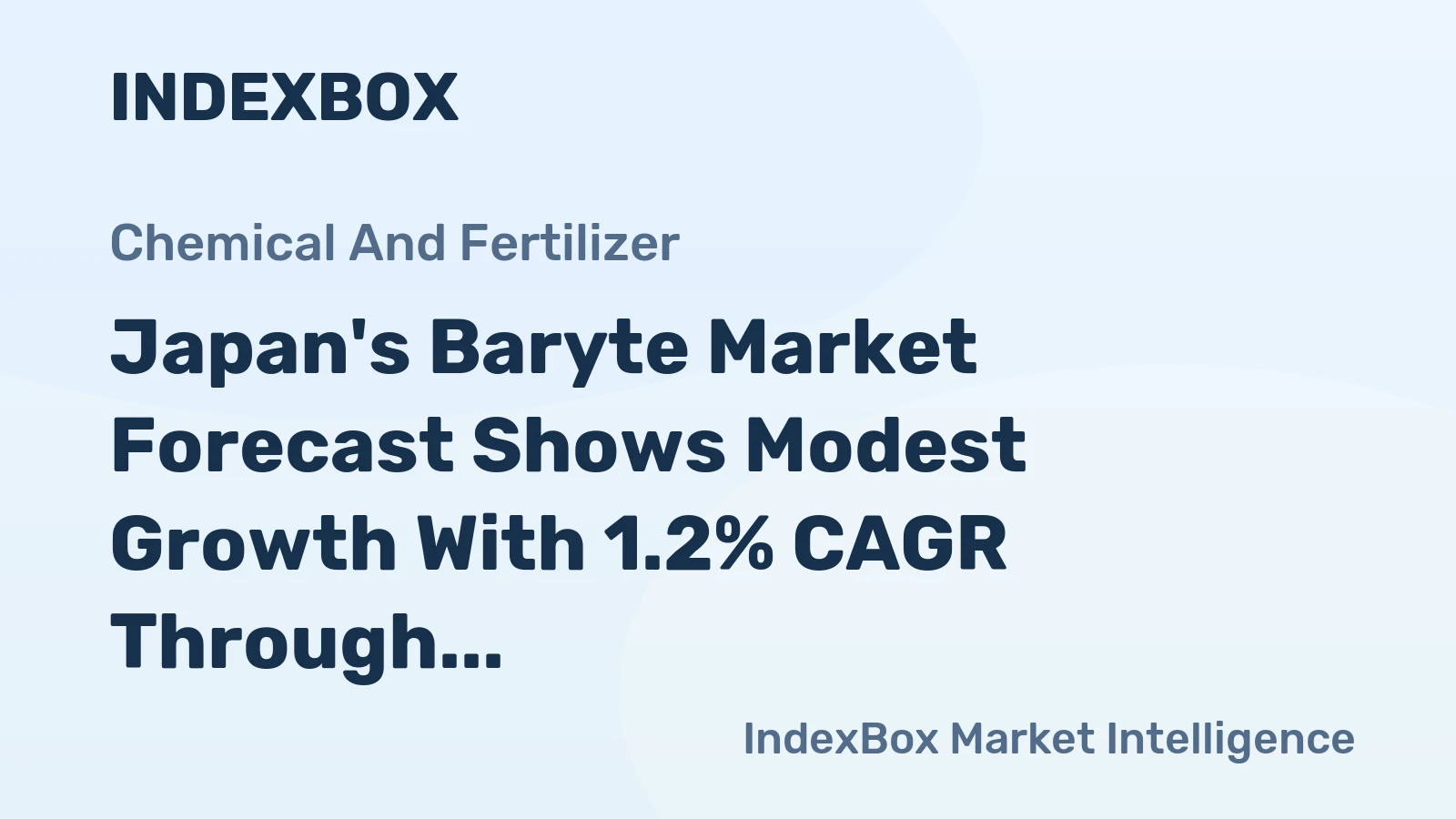 Japan's Baryte Market Forecast Shows Modest Growth With 1.2% CAGR Through 2035