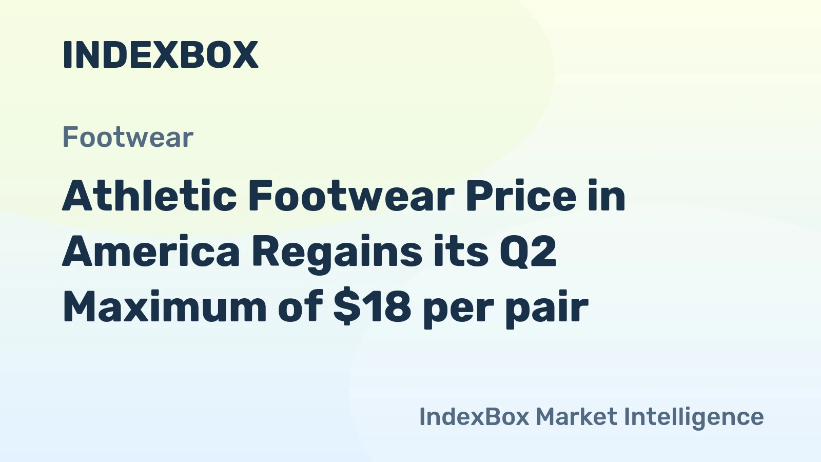 Athletic Footwear Price in America Regains its Q2 Maximum of $18 per pair