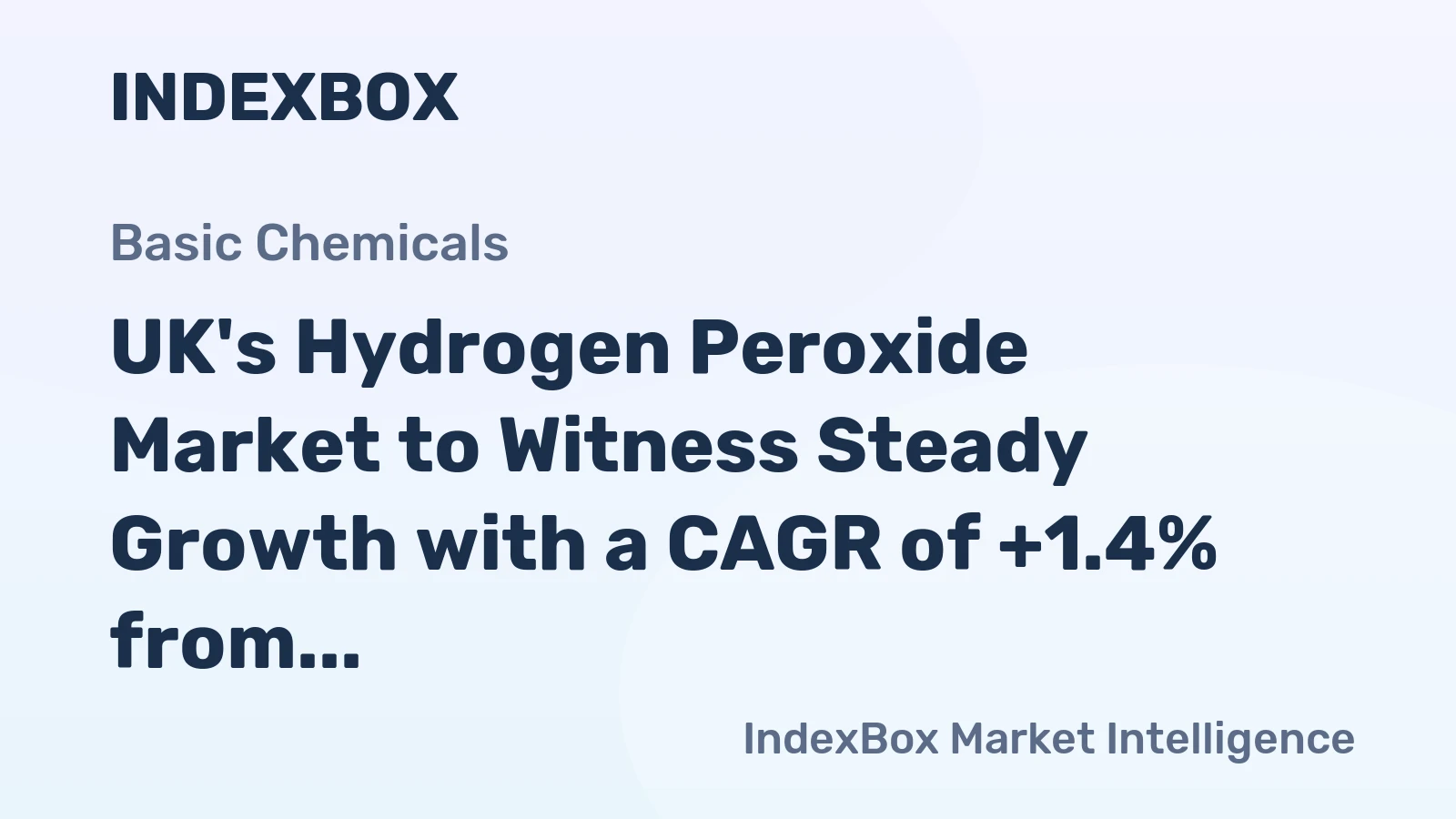 UK's Hydrogen Peroxide Market to Witness Steady Growth with a CAGR of +1.4% from 2024 to 2035