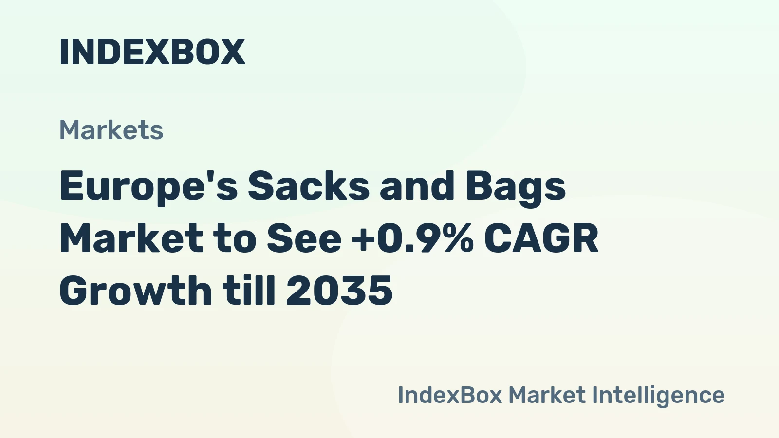 Europe's Sacks and Bags Market to See +0.9% CAGR Growth till 2035