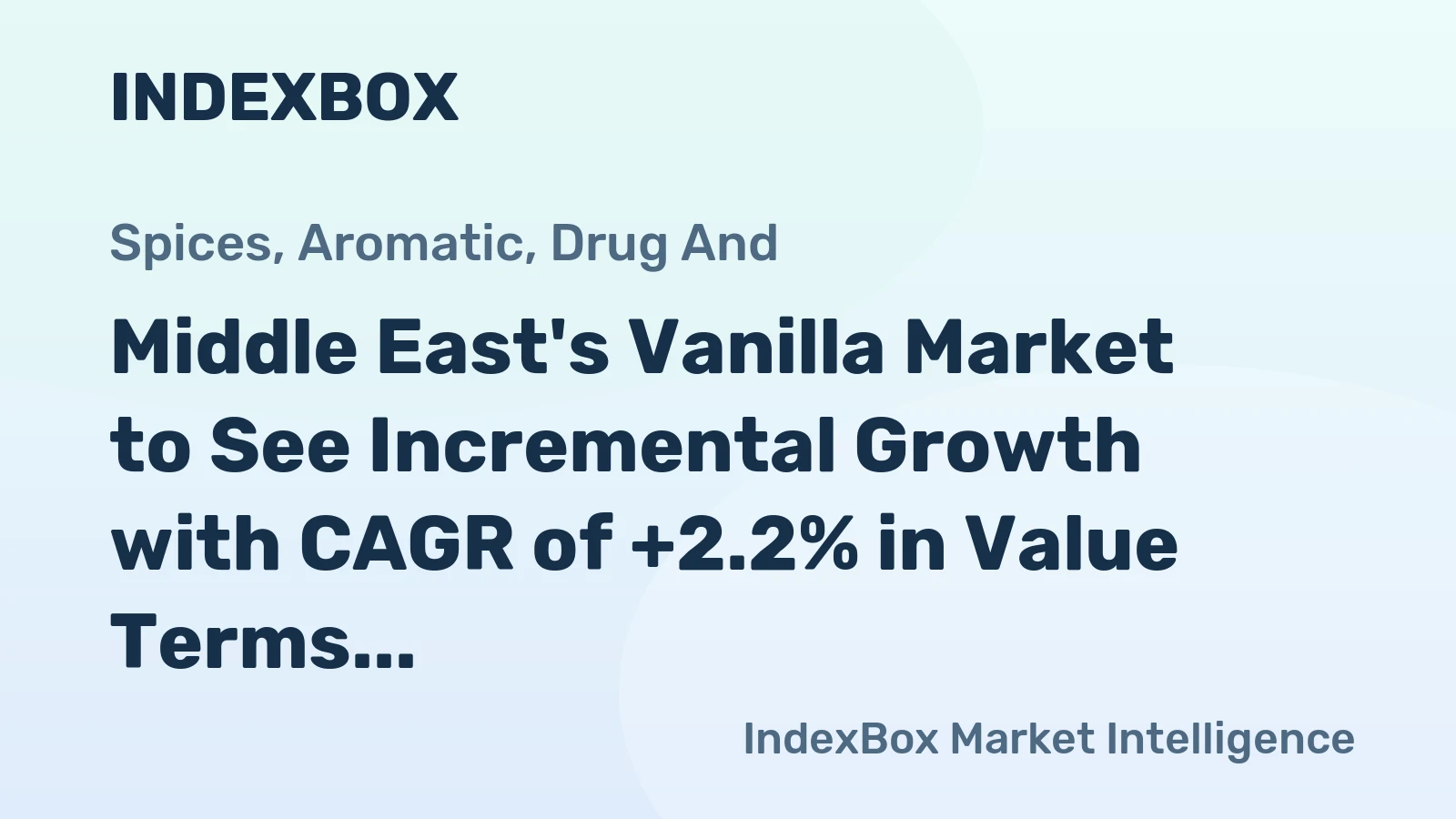 Middle East's Vanilla Market to See Incremental Growth with CAGR of +2.2% in Value Terms from 2024-2035