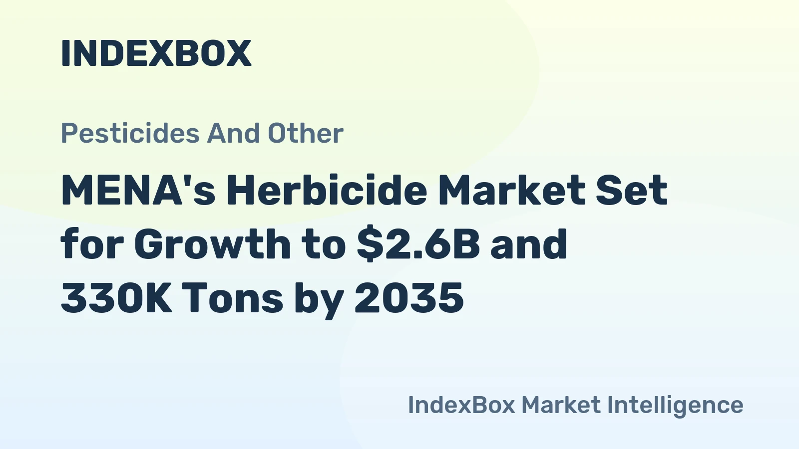 MENA's Herbicide Market Set for Growth to $2.6B and 330K Tons by 2035