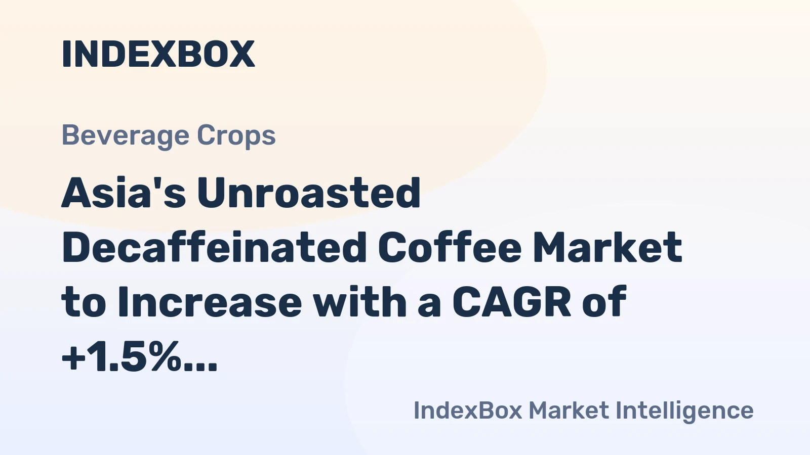 Asia's Unroasted Decaffeinated Coffee Market to Increase with a CAGR of +1.5% until 2035, Reaching 743K tons