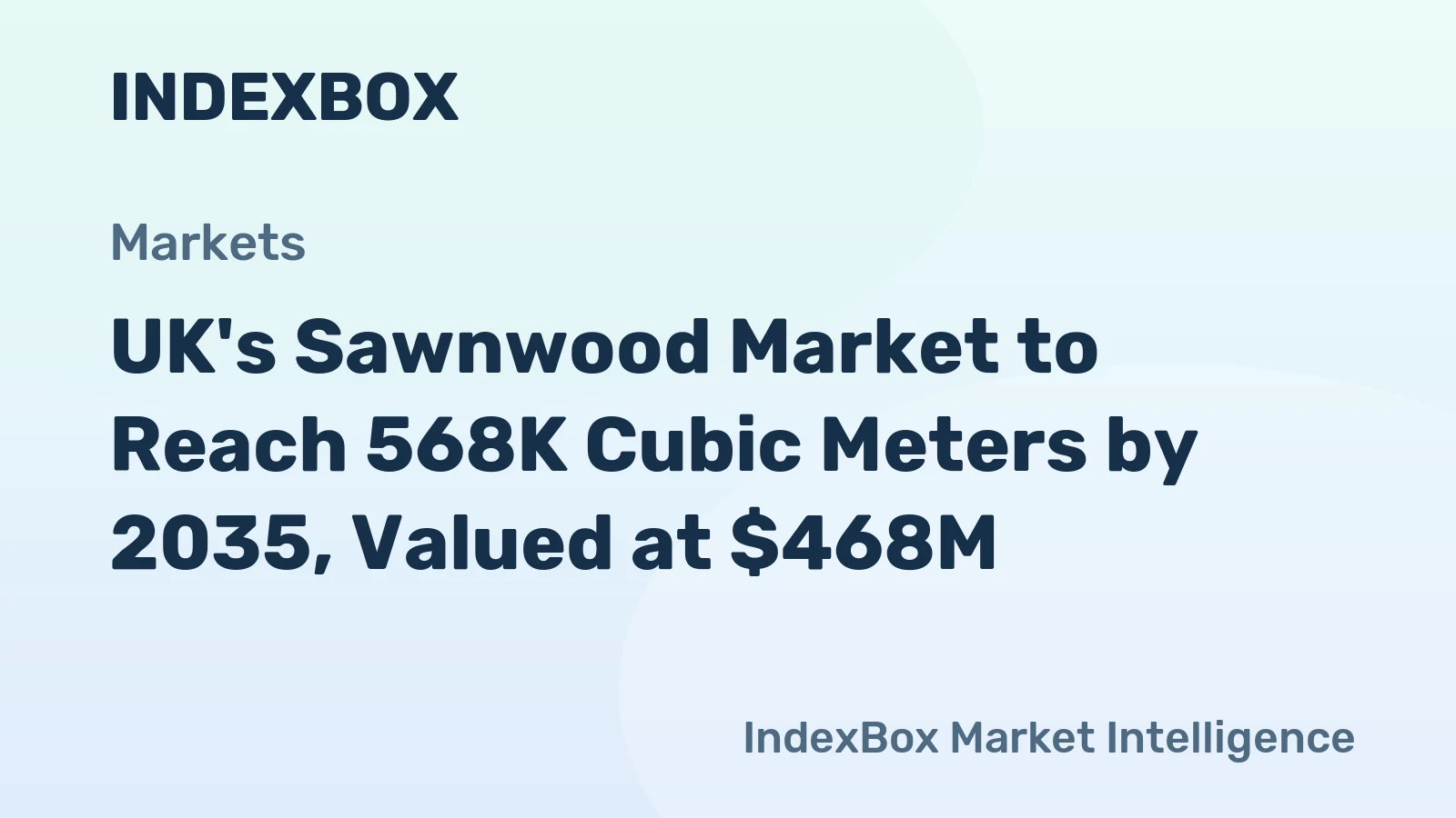 UK's Sawnwood Market to Reach 568K Cubic Meters by 2035, Valued at $468M