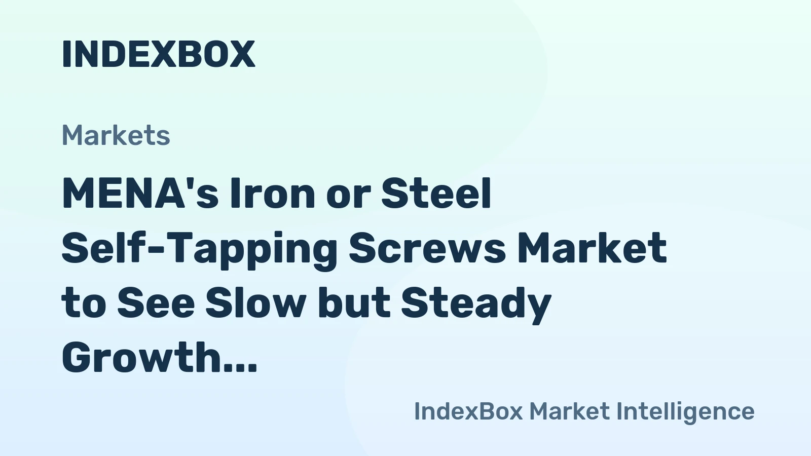 MENA's Iron or Steel Self-Tapping Screws Market to See Slow but Steady Growth with CAGR of +0.6% from 2024 to 2035