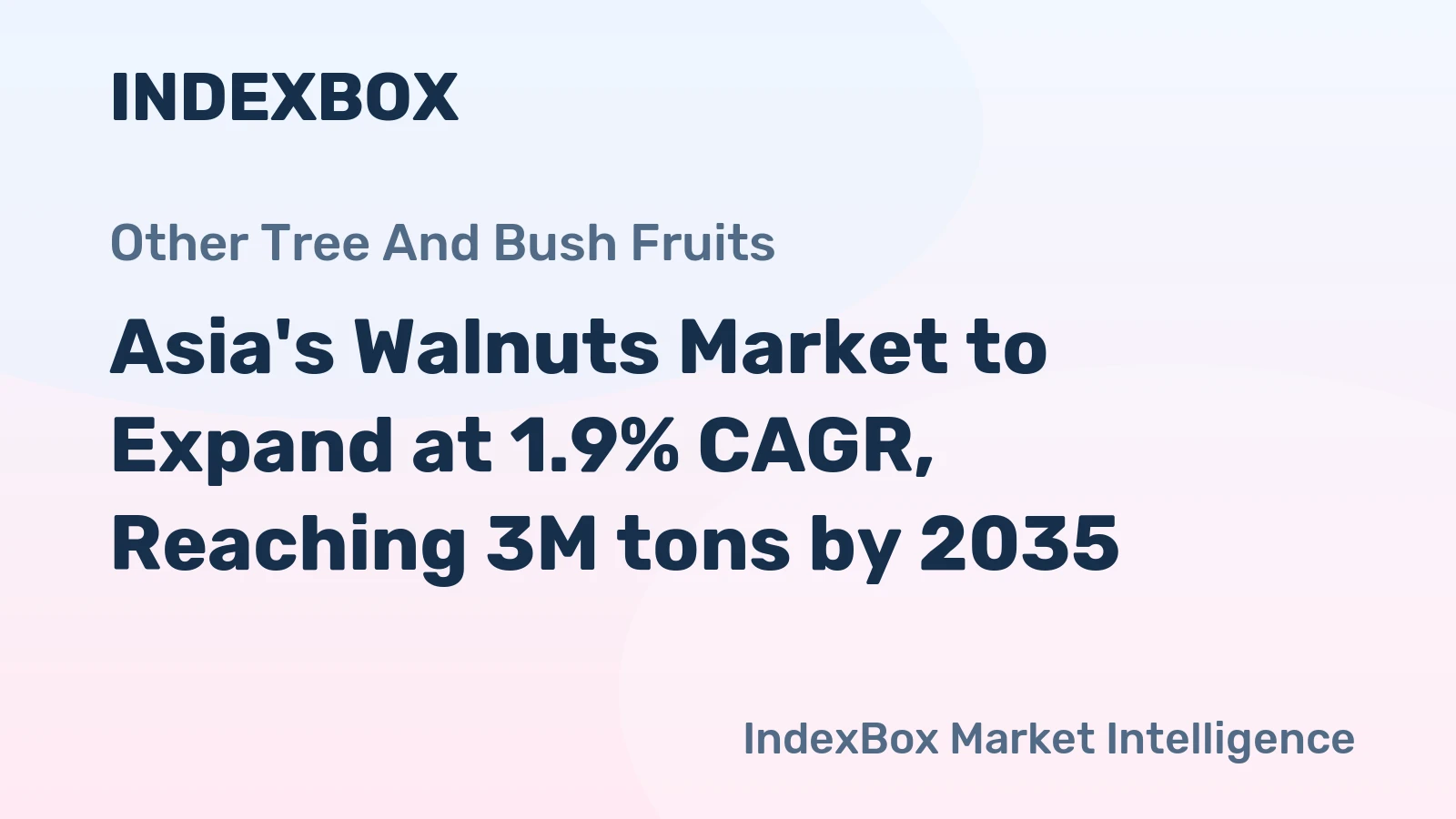 Asia's Walnuts Market to Expand at 1.9% CAGR, Reaching 3M tons by 2035