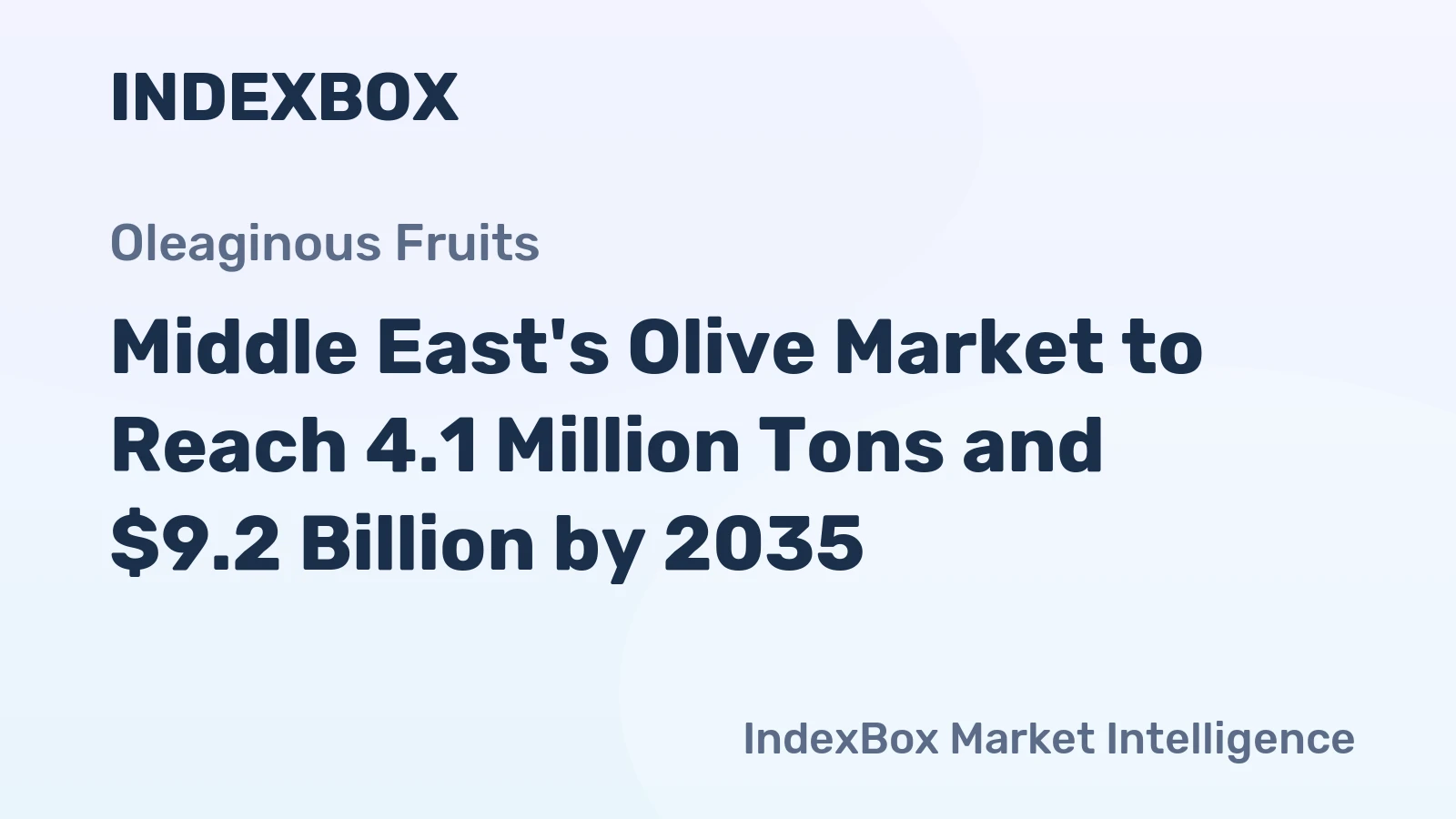 Middle East's Olive Market to Reach 4.1 Million Tons and $9.2 Billion by 2035