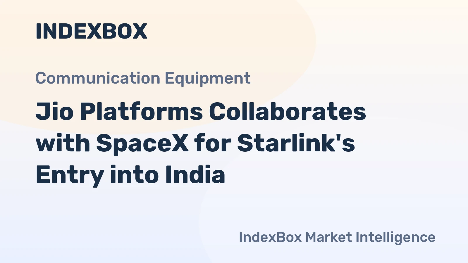 Jio Platforms Collaborates with SpaceX for Starlink's Entry into India