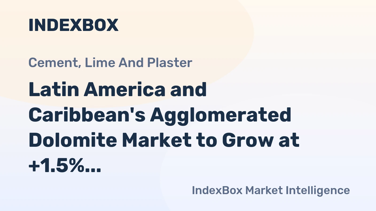 Latin America and Caribbean's Agglomerated Dolomite Market to Grow at +1.5% CAGR, Reaching 60K Tons by 2035