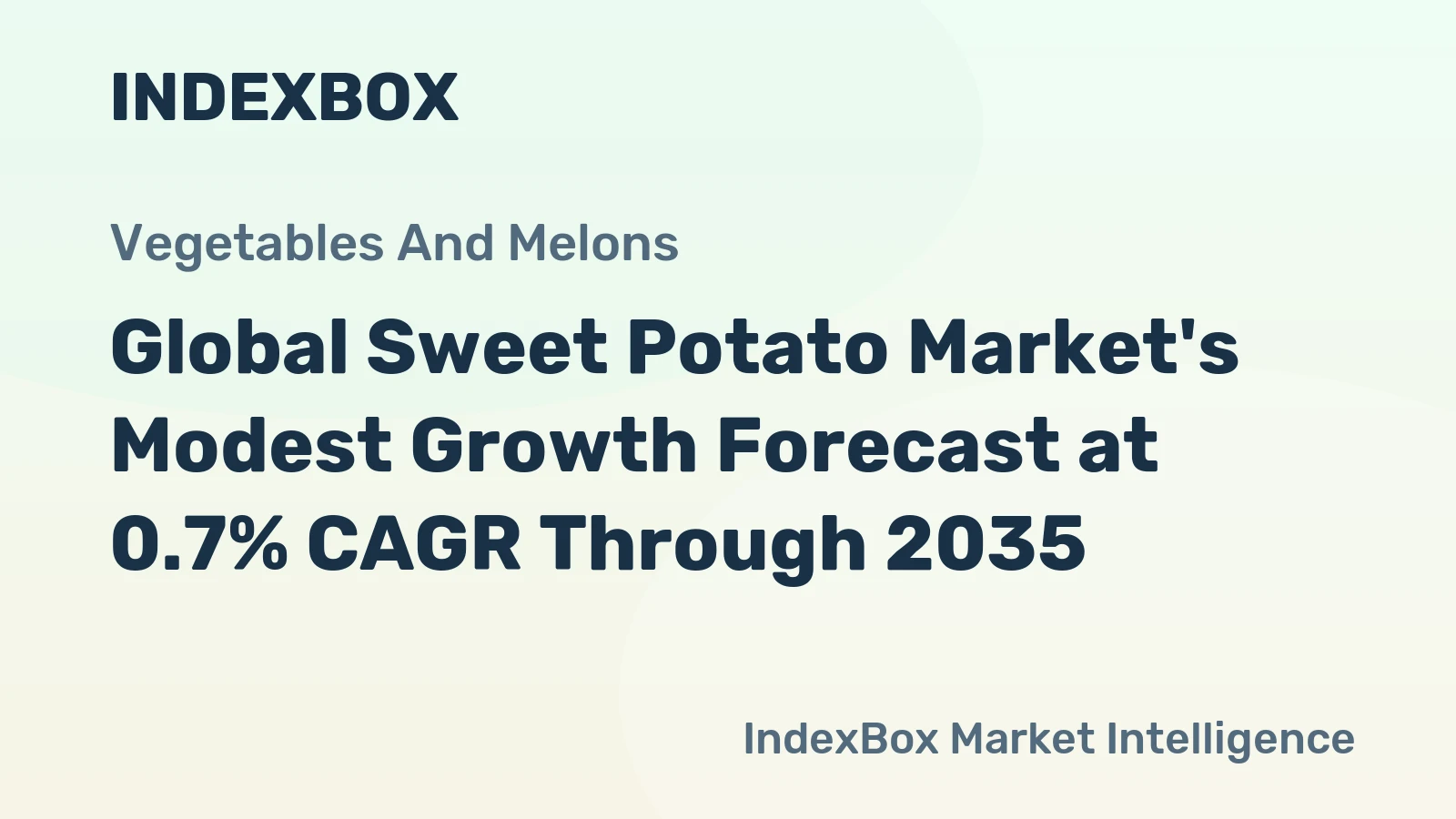 Global Sweet Potato Market's Modest Growth Forecast at 0.7% CAGR Through 2035