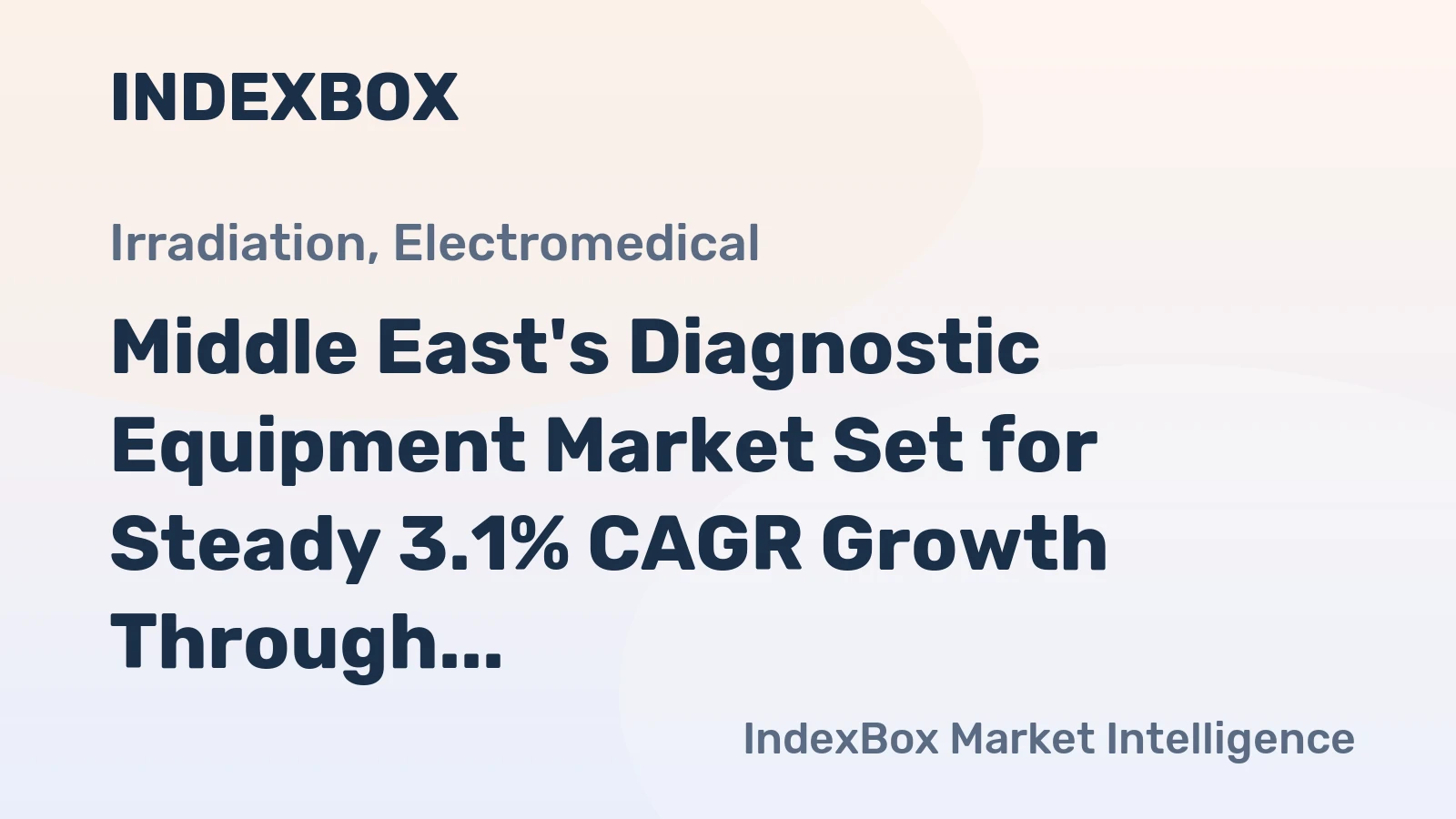 Middle East's Diagnostic Equipment Market Set for Steady 3.1% CAGR Growth Through 2035