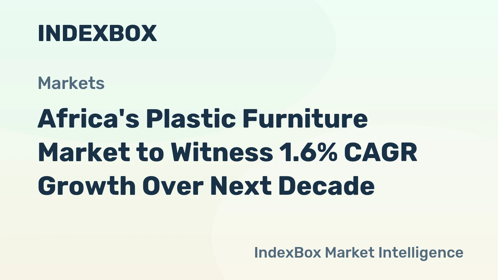 Africa's Plastic Furniture Market to Witness 1.6% CAGR Growth Over Next Decade
