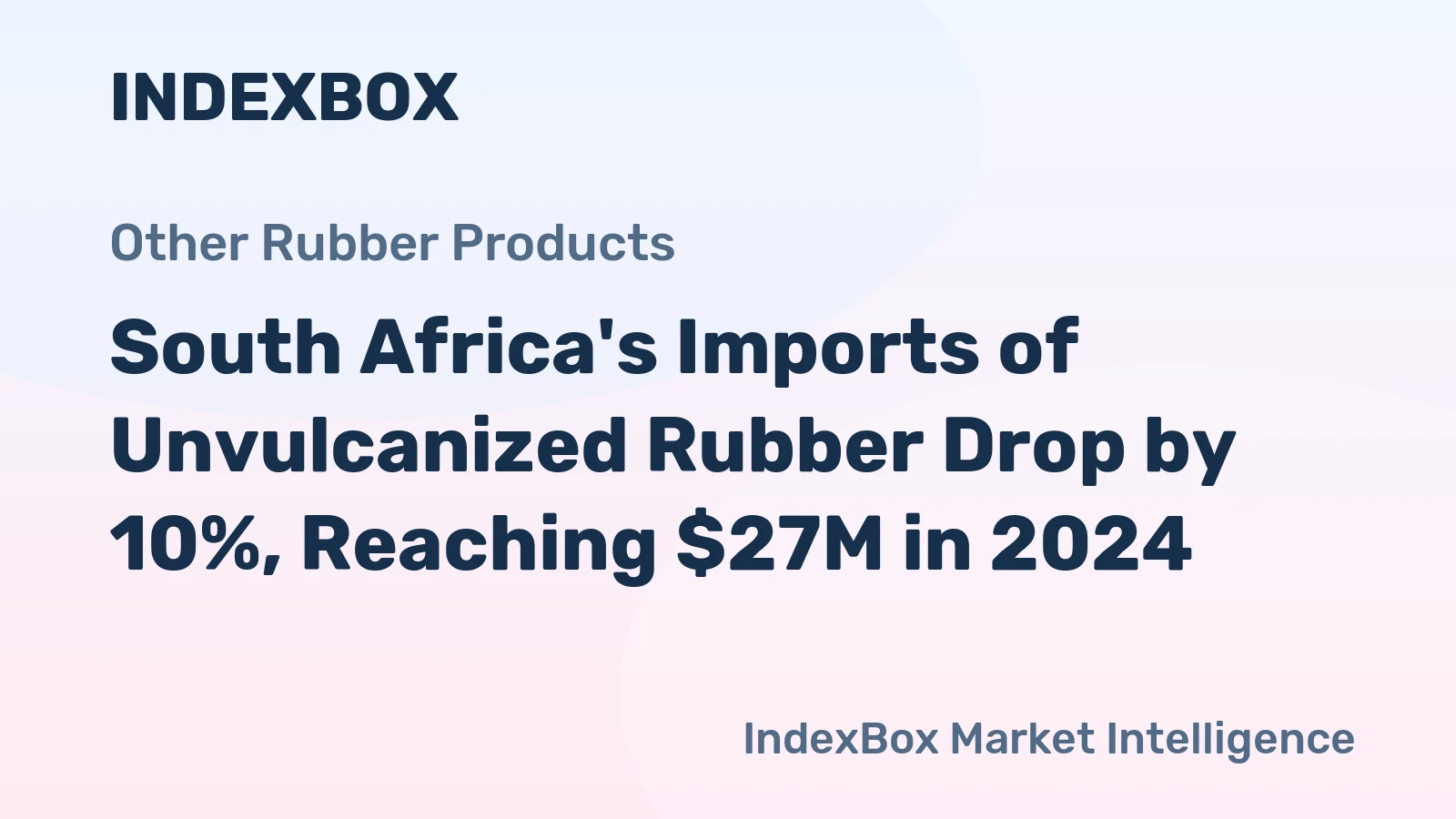South Africa's Imports of Unvulcanized Rubber Drop by 10%, Reaching $27M in 2024