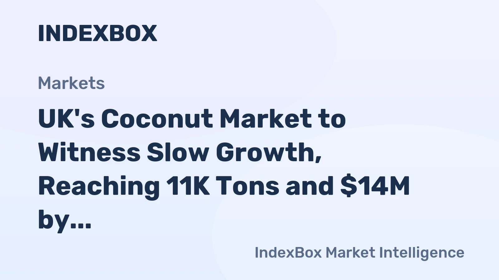 UK's Coconut Market to Witness Slow Growth, Reaching 11K Tons and $14M by 2035