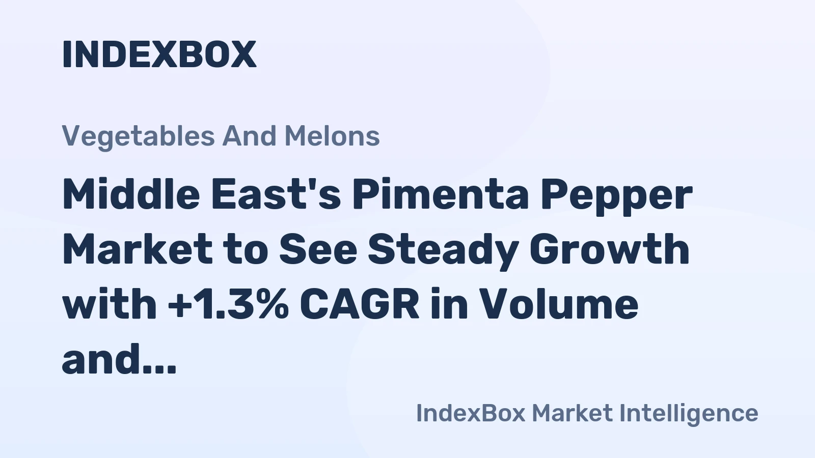 Middle East's Pimenta Pepper Market to See Steady Growth with +1.3% CAGR in Volume and +2.1% CAGR in Value by 2035