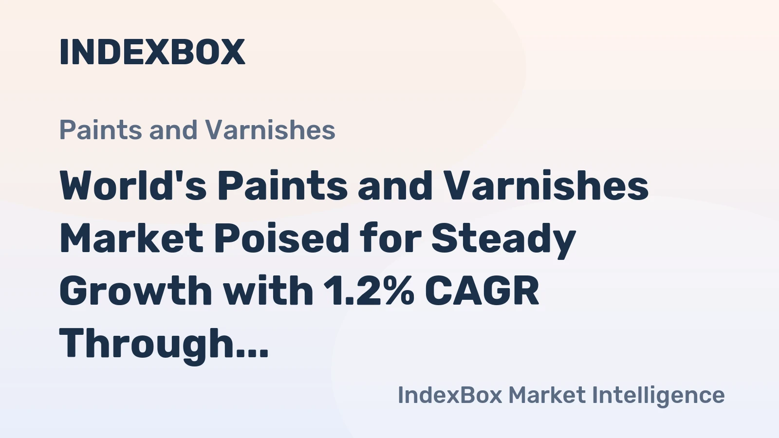 World's Paints and Varnishes Market Poised for Steady Growth with 1.2% CAGR Through 2035