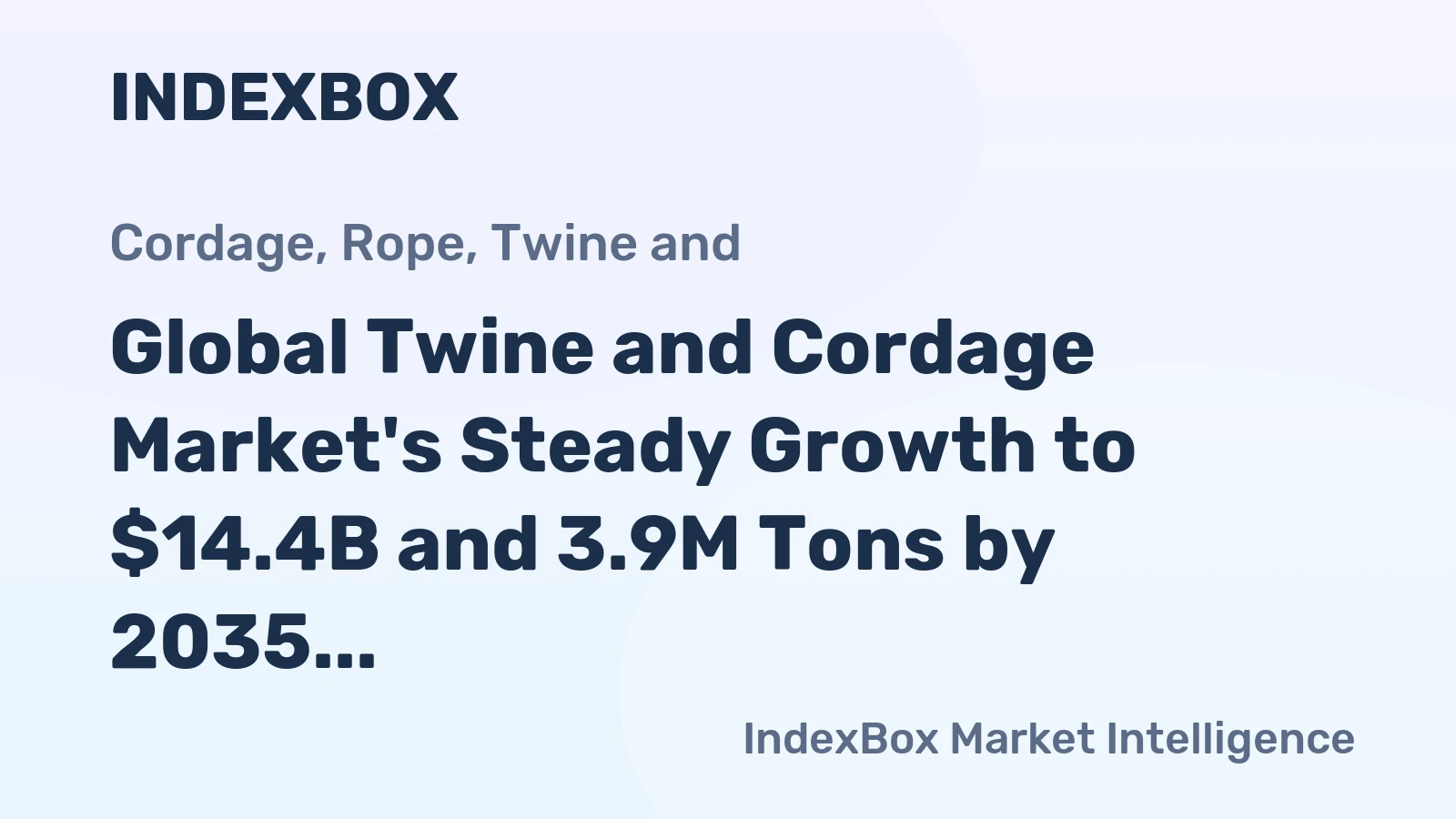 Global Twine and Cordage Market's Steady Growth to $14.4B and 3.9M Tons by 2035