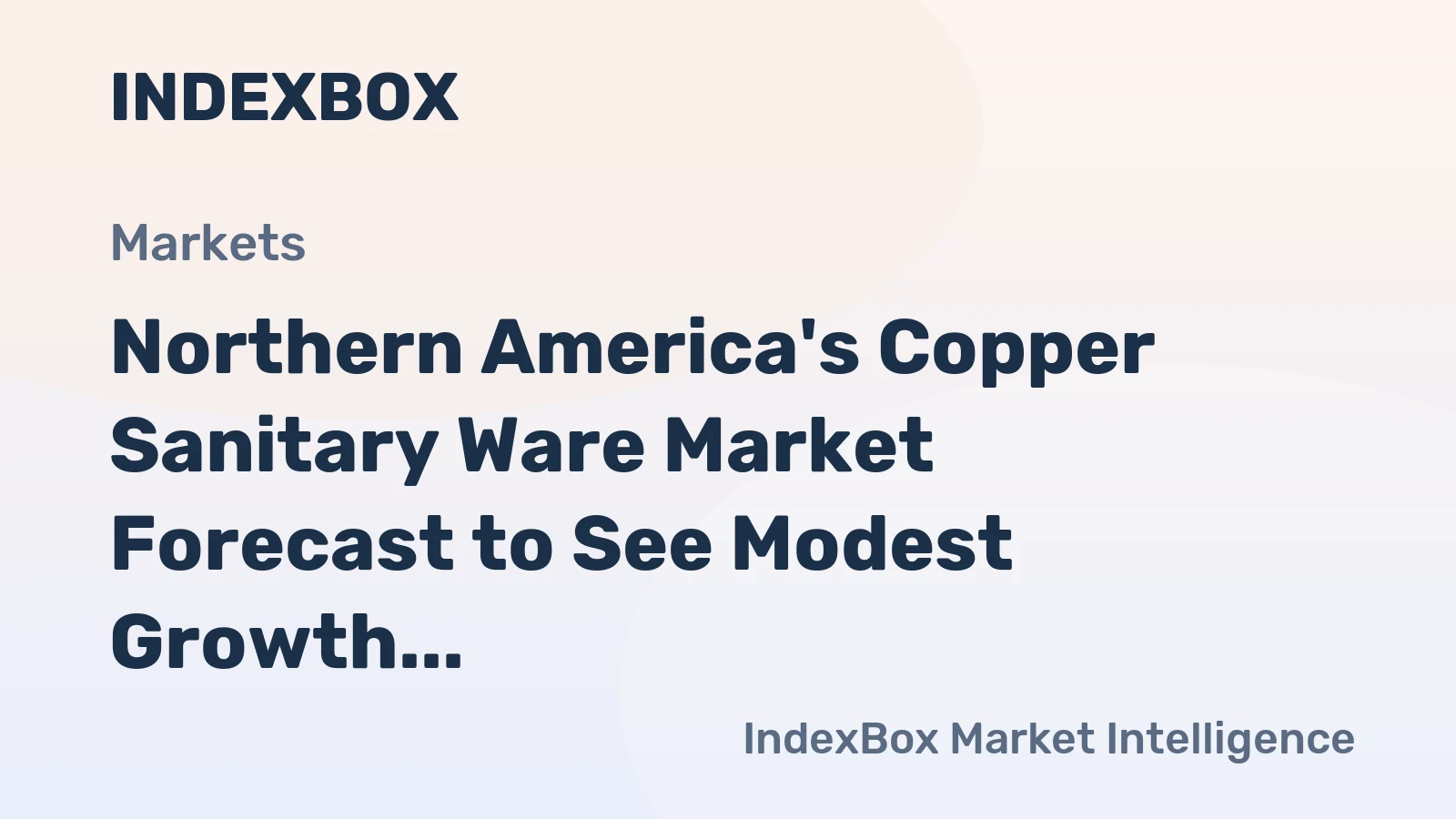Northern America's Copper Sanitary Ware Market Forecast to See Modest Growth With a 0.3% Volume CAGR Through 2035