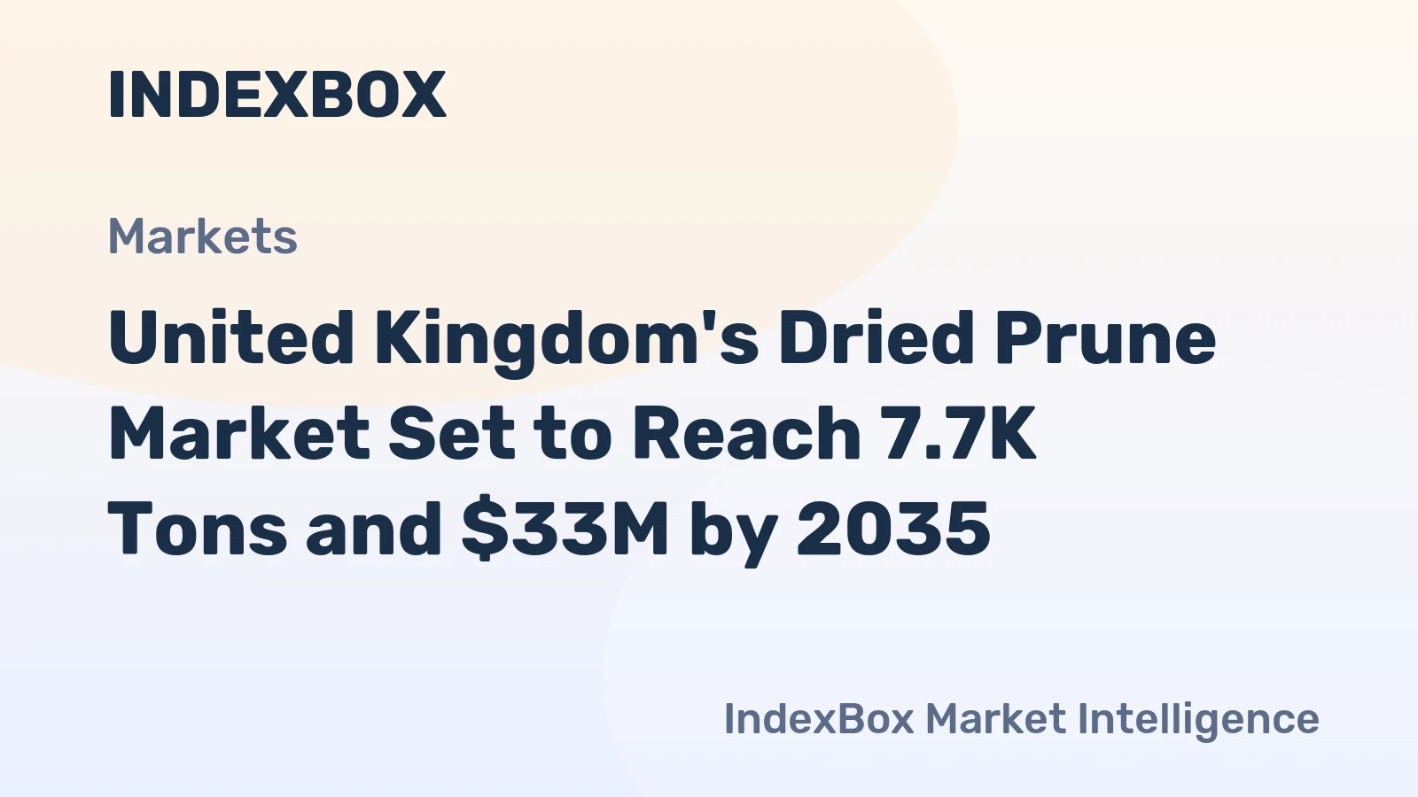 United Kingdom's Dried Prune Market Set to Reach 7.7K Tons and $33M by 2035