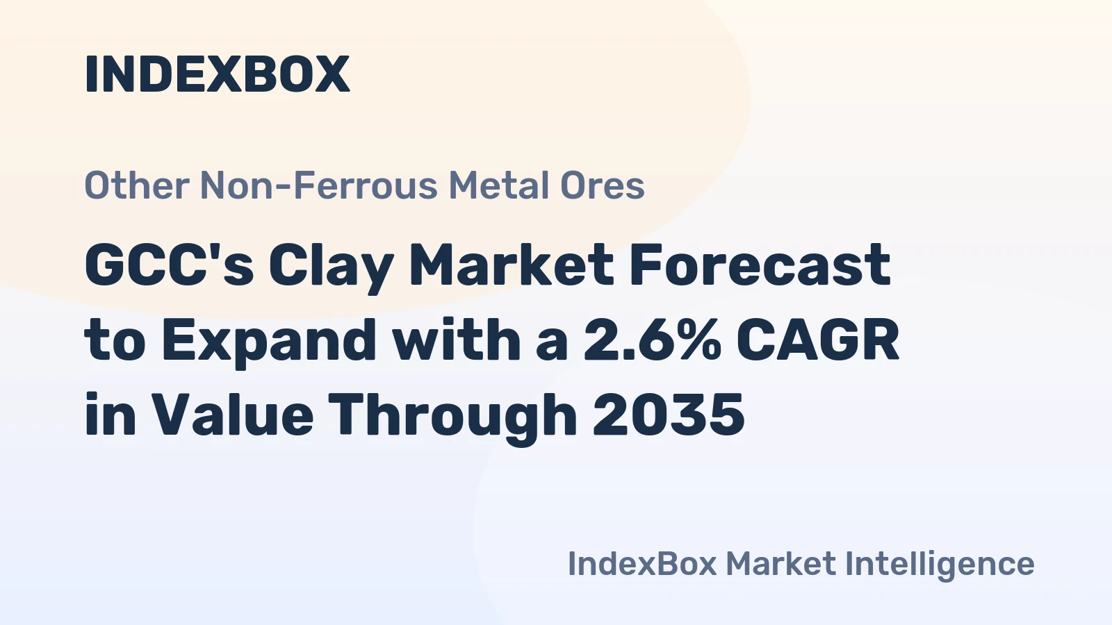 GCC's Clay Market Forecast to Expand with a 2.6% CAGR in Value Through 2035