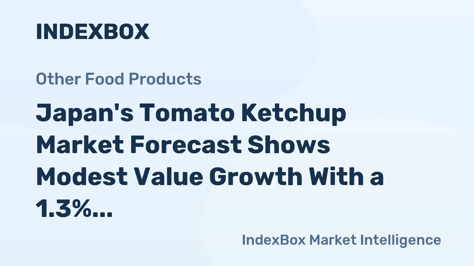 Japan's Tomato Ketchup Market Forecast Shows Modest Value Growth With a 1.3% CAGR Through 2035