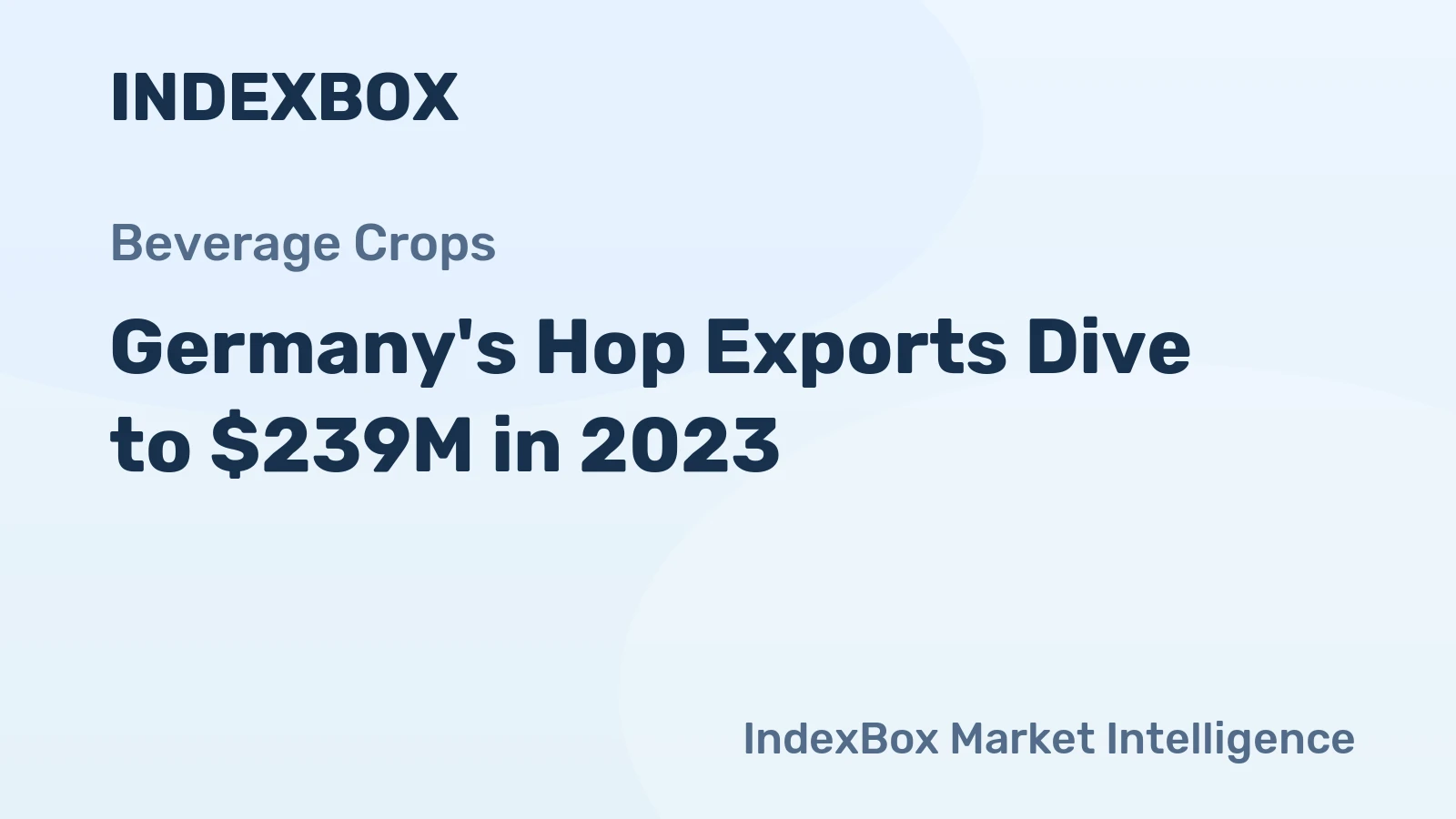 Germany's Hop Exports Dive to $239M in 2023