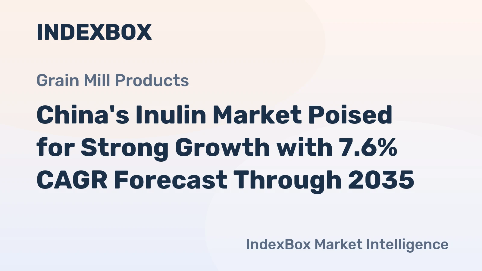 China's Inulin Market Poised for Strong Growth with 7.6% CAGR Forecast Through 2035