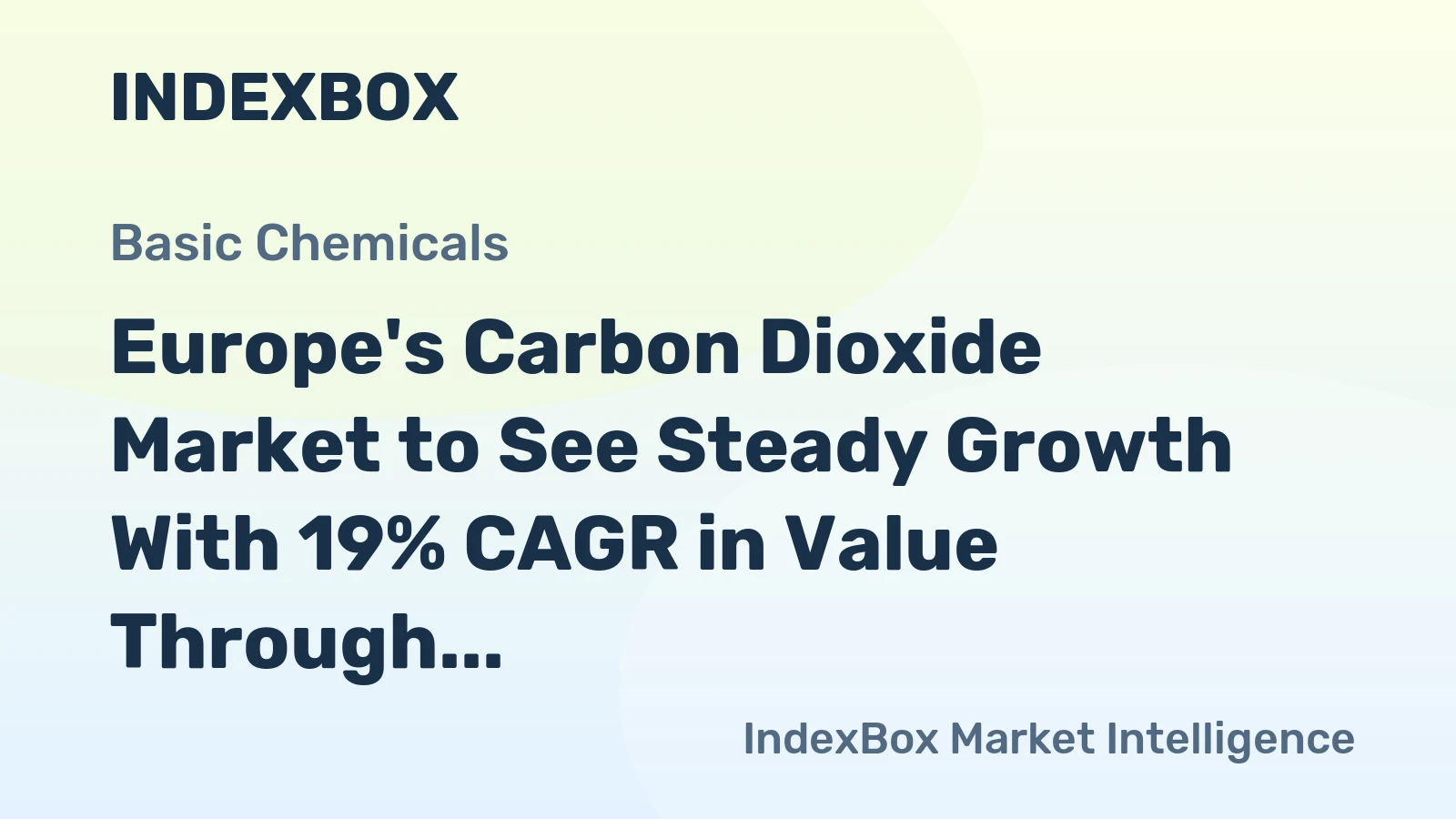 Europe's Carbon Dioxide Market to See Steady Growth With 19% CAGR in Value Through 2035