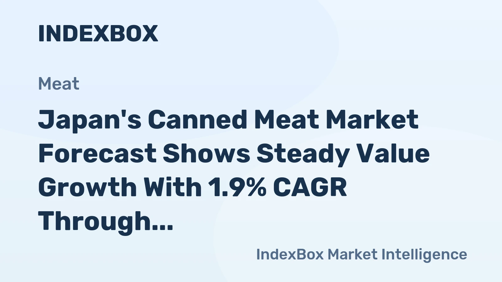 Japan's Canned Meat Market Forecast Shows Steady Value Growth With 1.9% CAGR Through 2035