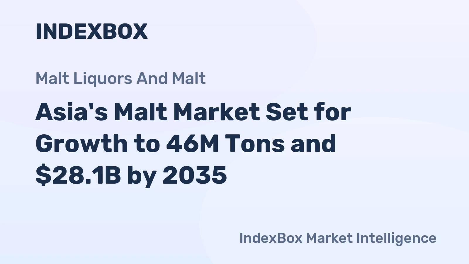 Asia's Malt Market Set for Growth to 46M Tons and $28.1B by 2035