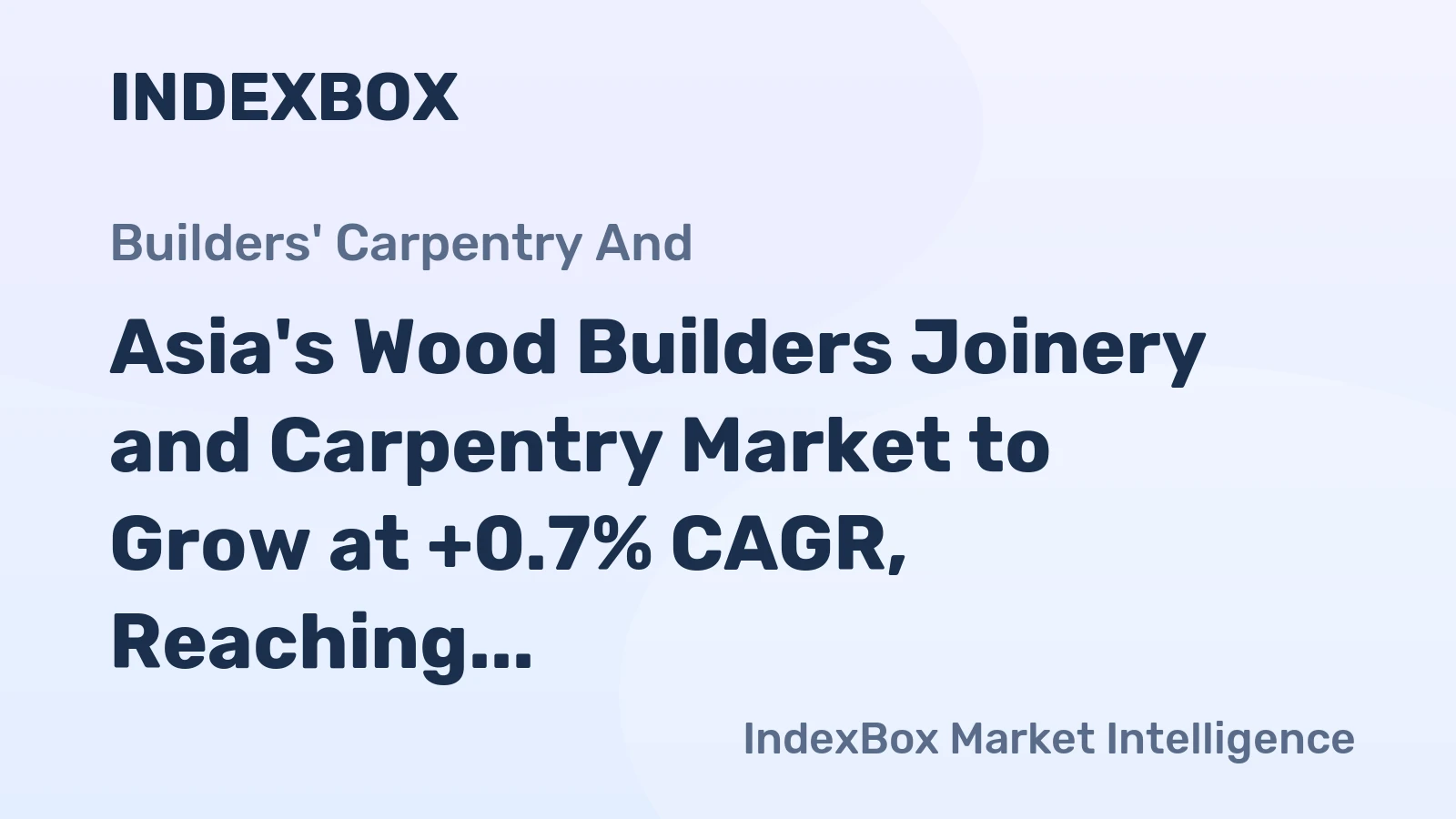 Asia's Wood Builders Joinery and Carpentry Market to Grow at +0.7% CAGR, Reaching 44M Tons by 2035