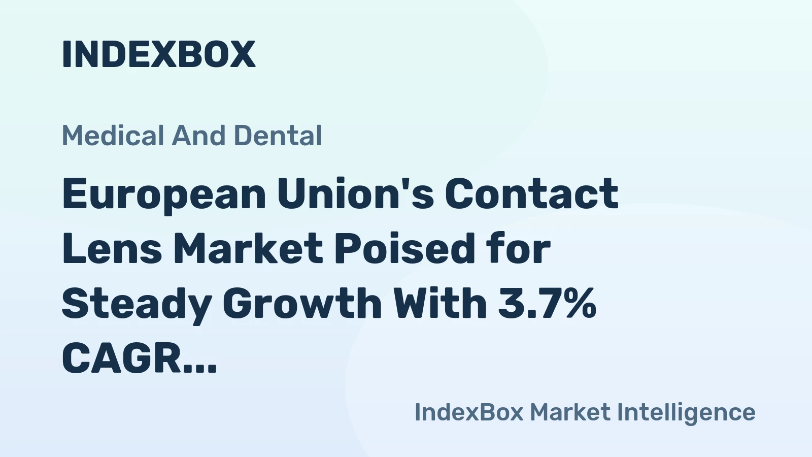 European Union's Contact Lens Market Poised for Steady Growth With 3.7% CAGR in Value Through 2035