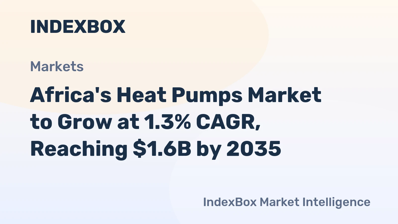 Africa's Heat Pumps Market to Grow at 1.3% CAGR, Reaching $1.6B by 2035