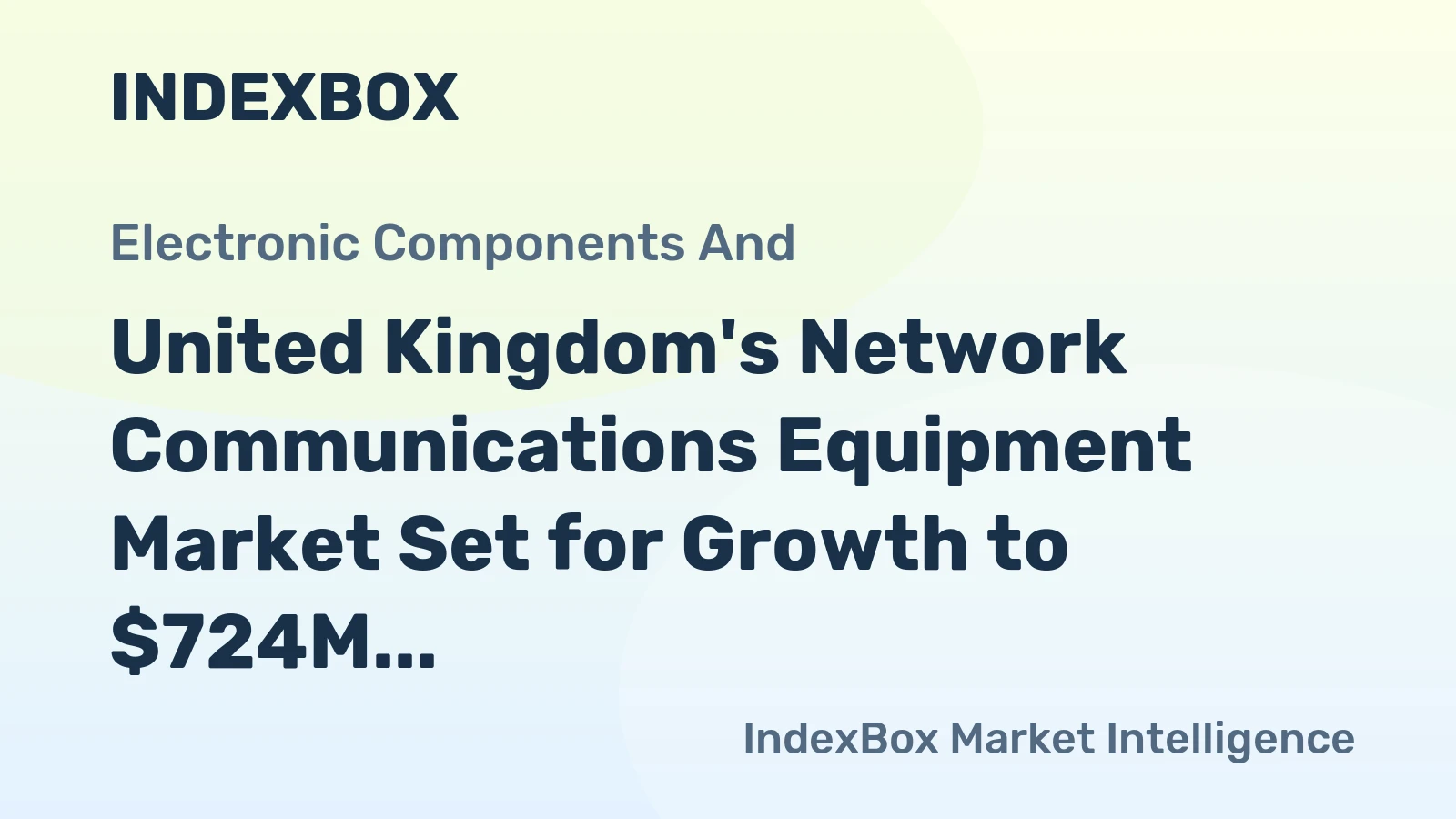 United Kingdom's Network Communications Equipment Market Set for Growth to $724M and 2.4M Units by 2035