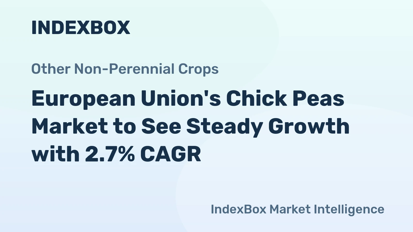 European Union's Chick Peas Market to See Steady Growth with 2.7% CAGR