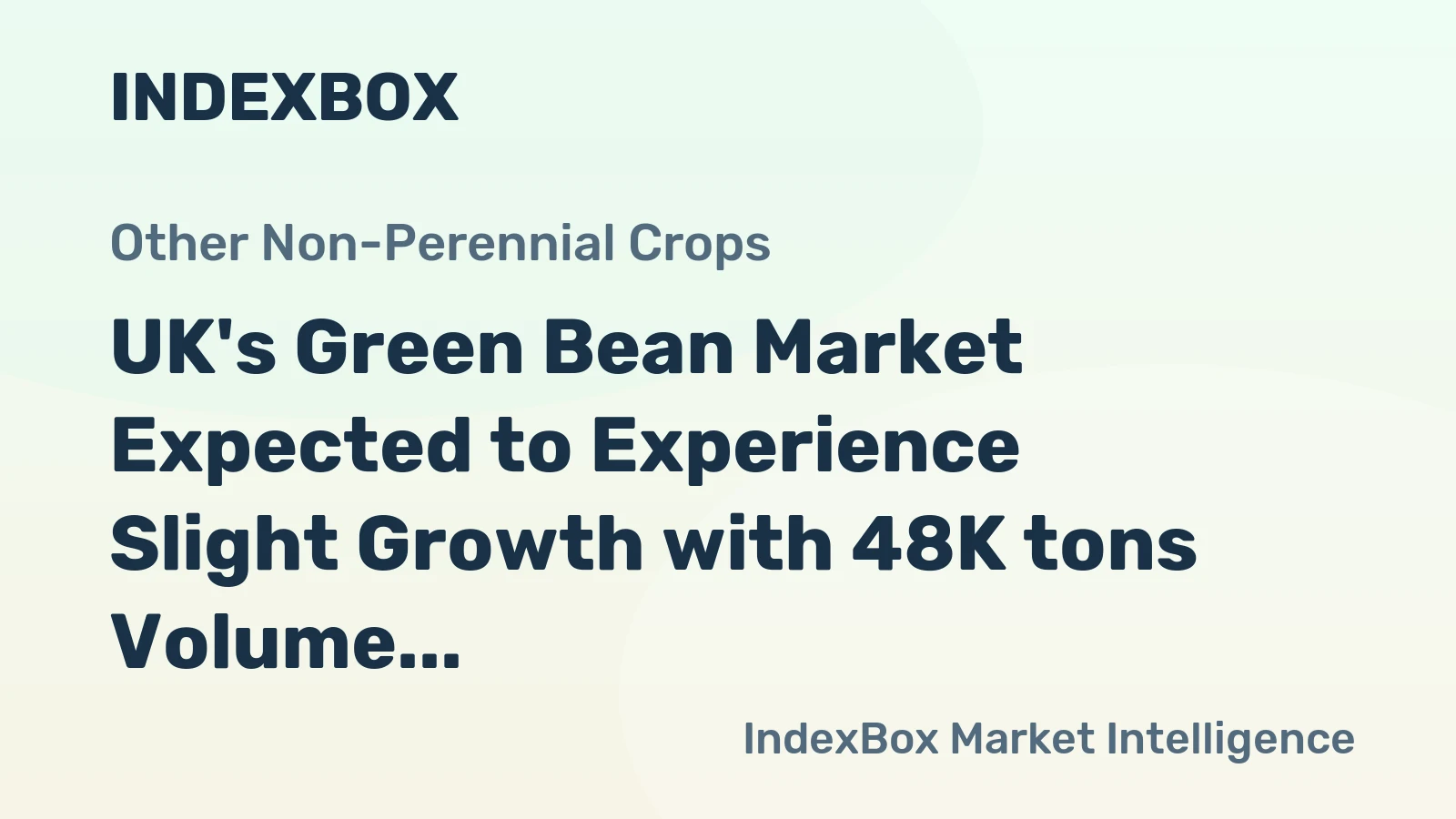 UK's Green Bean Market Expected to Experience Slight Growth with 48K tons Volume and $159M Value Forecasted by 2035