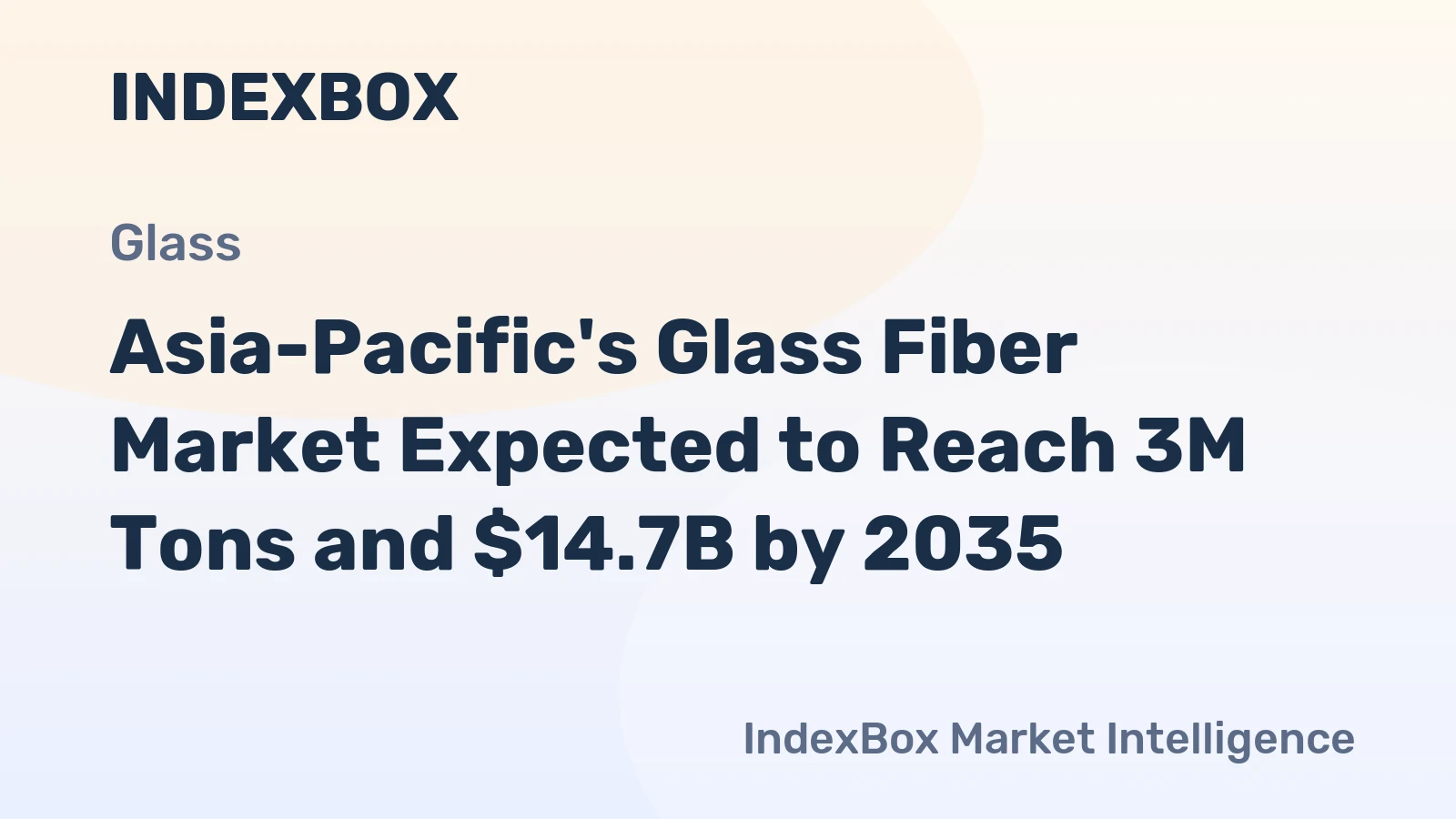 Asia-Pacific's Glass Fiber Market Expected to Reach 3M Tons and $14.7B by 2035