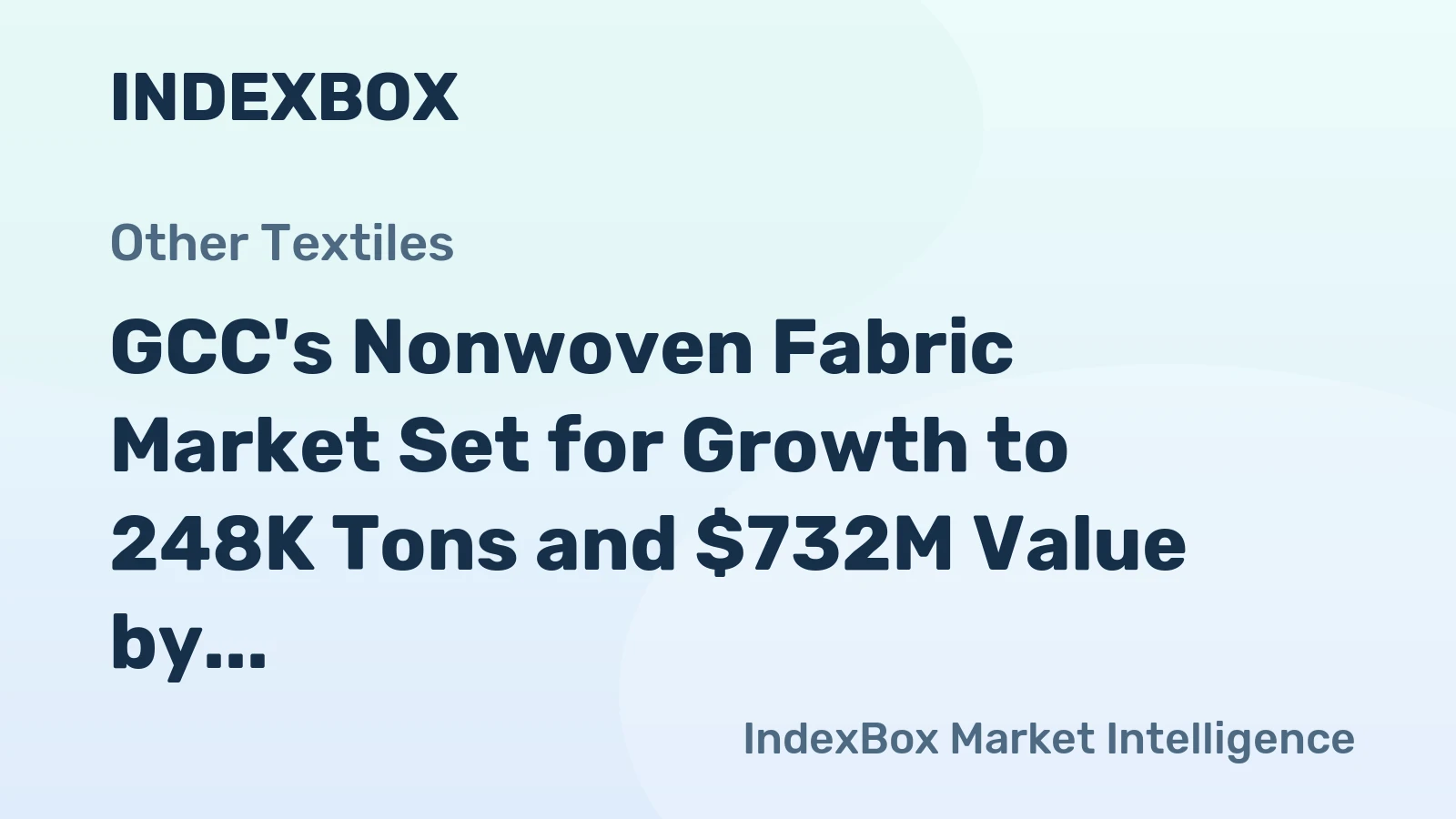 GCC's Nonwoven Fabric Market Set for Growth to 248K Tons and $732M Value by 2035