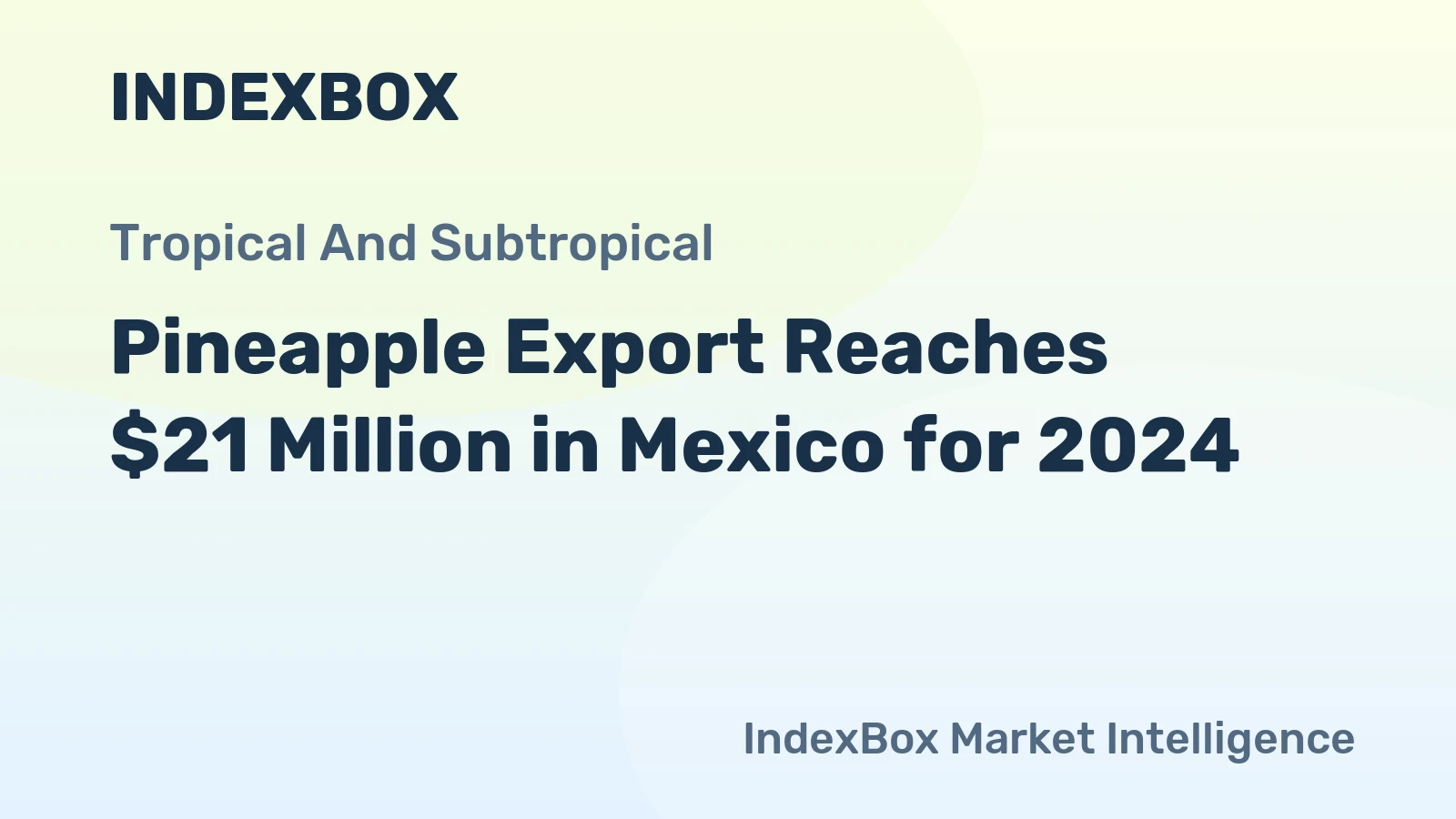 Pineapple Export Reaches $21 Million in Mexico for 2024