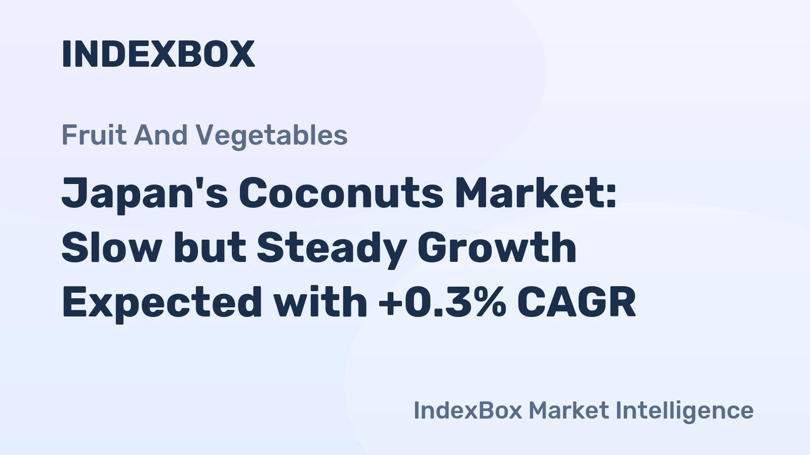 Japan's Coconuts Market: Slow but Steady Growth Expected with +0.3% CAGR