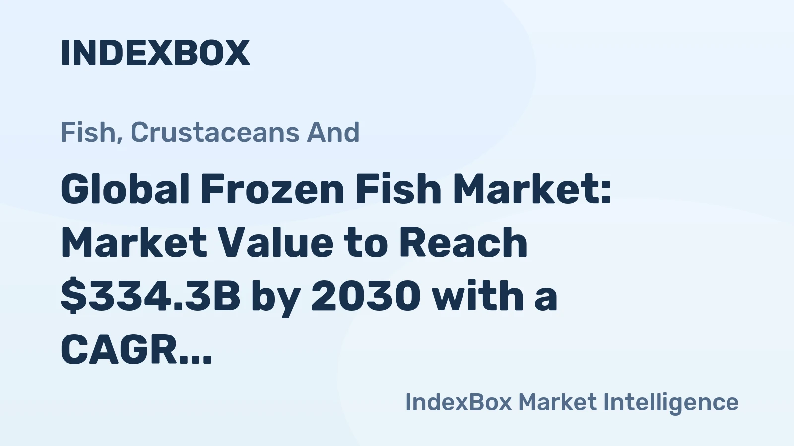Global Frozen Fish Market: Market Value to Reach $334.3B by 2030 with a CAGR of +6.8%